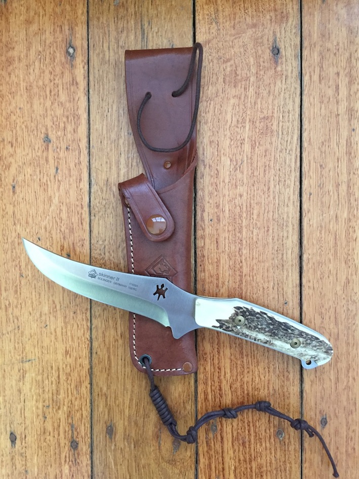 Puma Knife: Puma Skinner II Laser Cut with Stag Handle and Tan leather ...