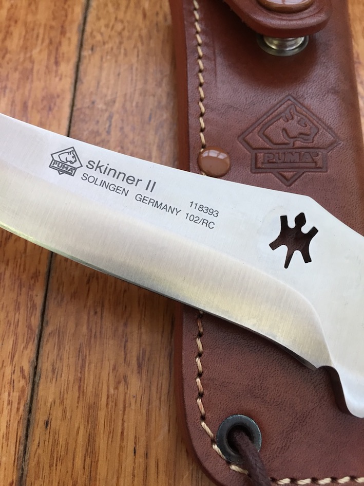 Puma Knife: Puma Skinner II Laser Cut with Stag Handle and Tan leather ...