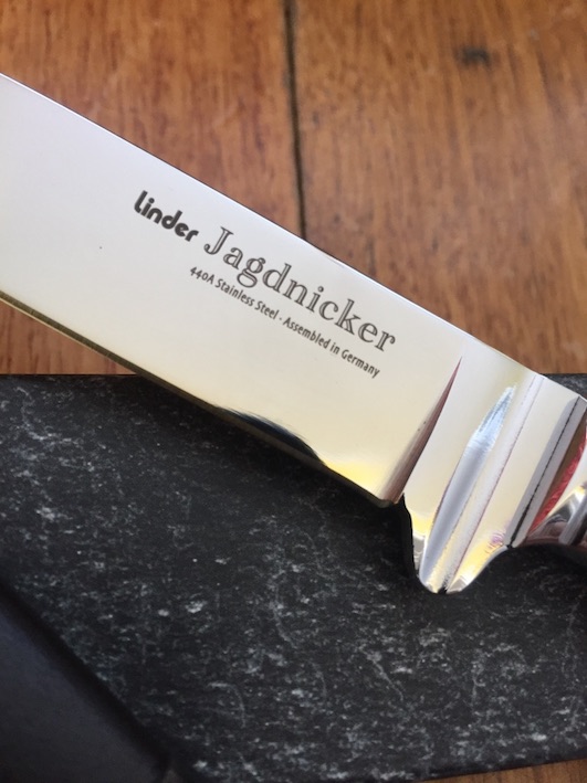Linder Original Classic Hunter Jagdnicker Knife Dark Handle
