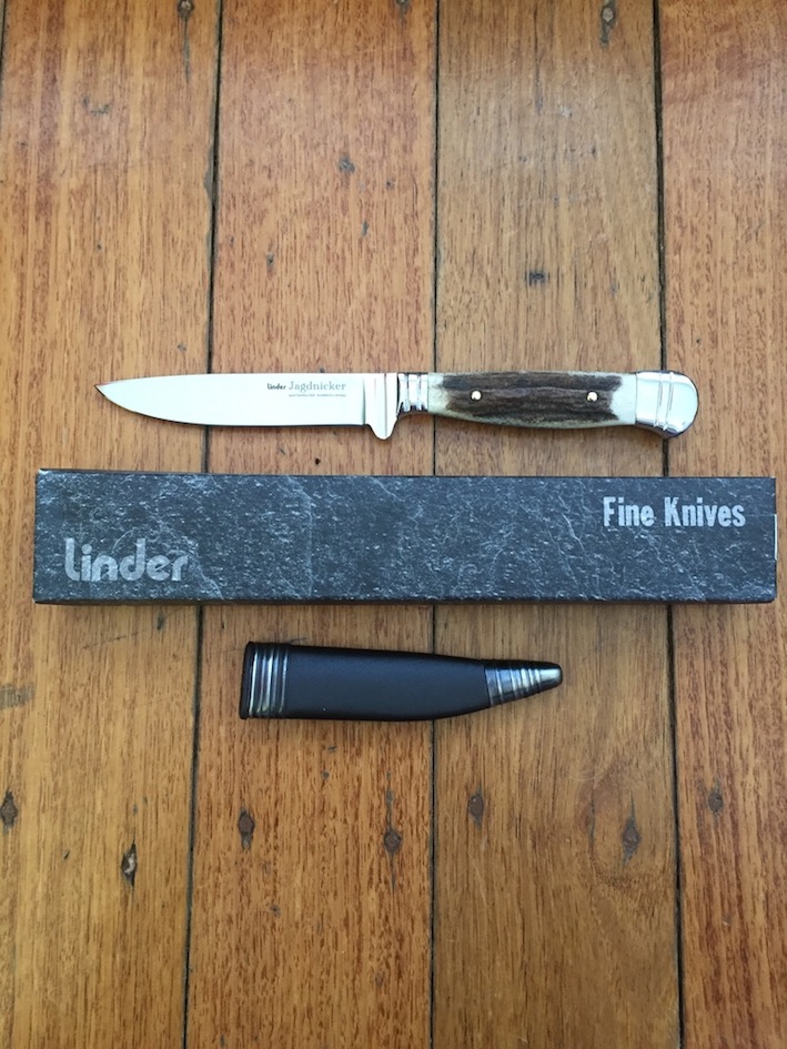Linder Original Classic Hunter Jagdnicker Knife Dark Handle