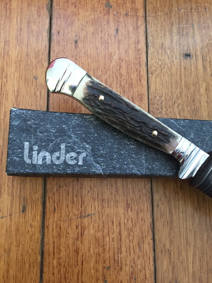 Linder Original Classic Hunter Jagdnicker Knife Dark Handle