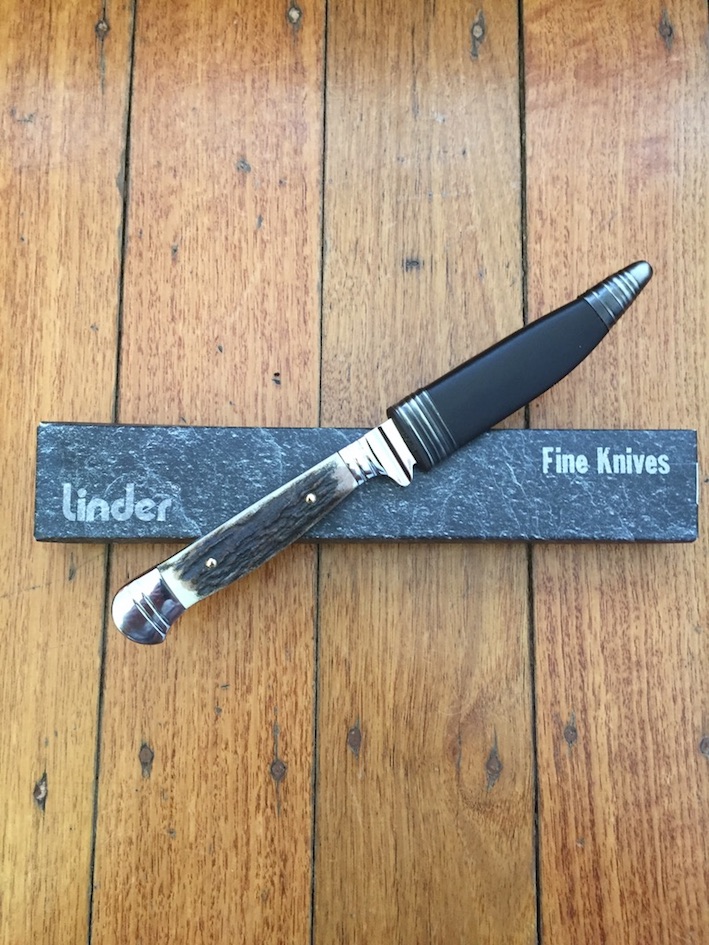 Linder Original Classic Hunter Jagdnicker Knife Dark Handle
