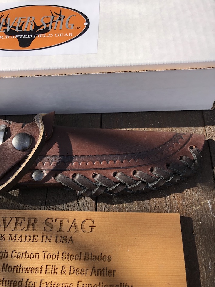 Silver Stag Crown Series Deep Valley Knife with Stag Antler Handle