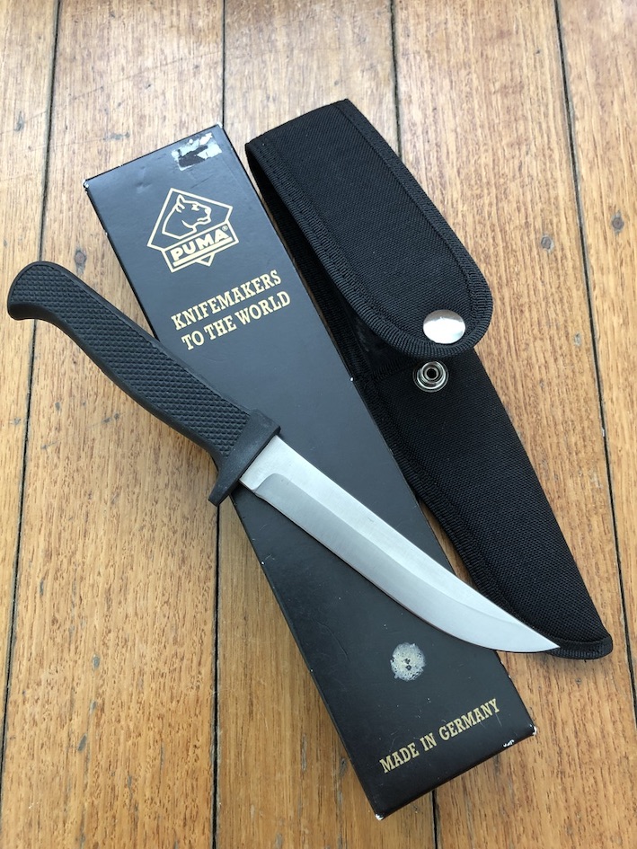 Puma Knife: Puma Trail Guide Fixed Blade Knife with Krayton Handle