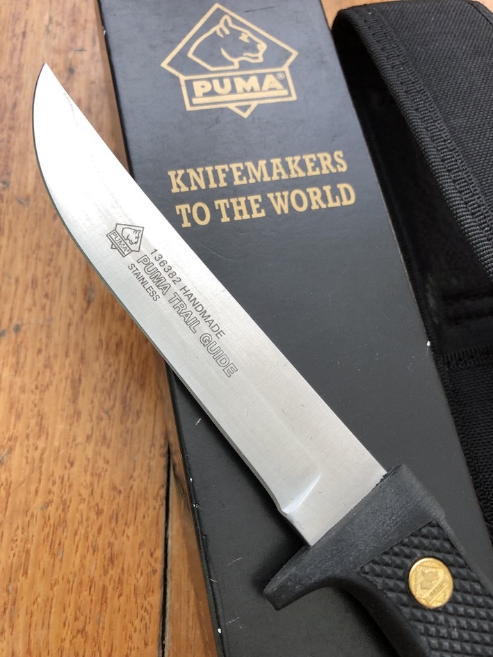 Puma Knife: Puma Trail Guide Fixed Blade Knife with Krayton Handle