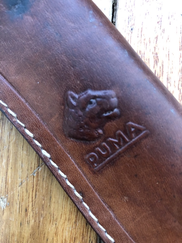 Puma Knife Sheath: Puma Pre 1964 Original White Hunter Knife Leather Sheath