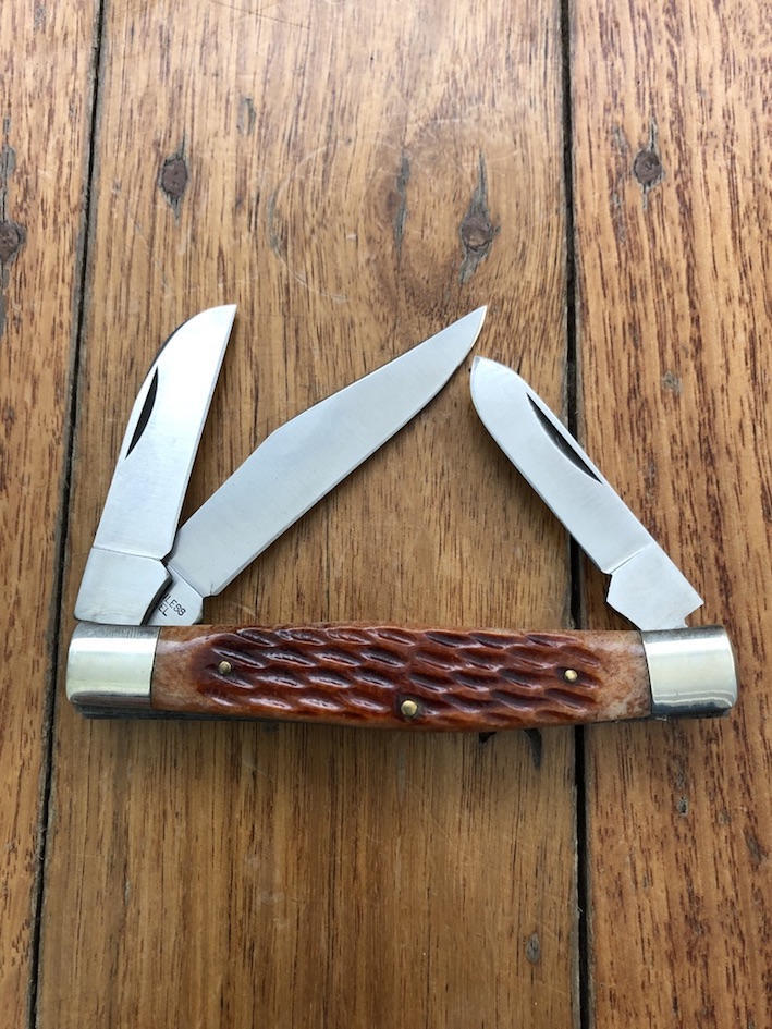 Puma Knife: Puma Original Stockman Knife with Light Brown Jigged Bone ...