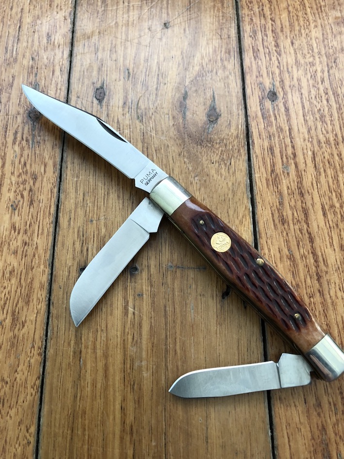 Puma Knife: Puma Original Stockman Knife with Light Brown Jigged Bone ...