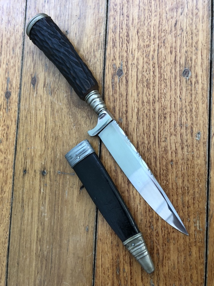 Puma Knife: Puma 1950'-60s Jagdnicker Knife with Brown Figured Handle ...