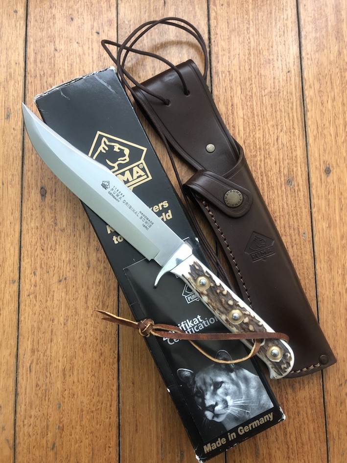 Puma Knife: Puma 2018 Model Bowie Handmade Knife with Stag Antler ...