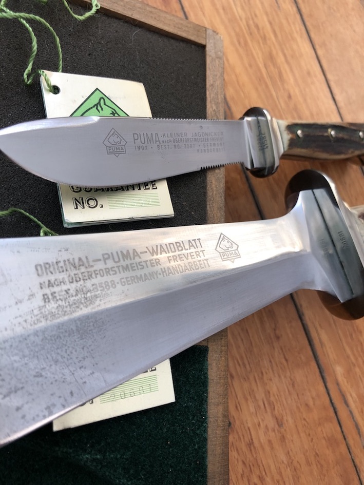 Puma Knife: Puma Vintage 1985/6 Waidbesteck Set (Waidblatt and Nicker ...