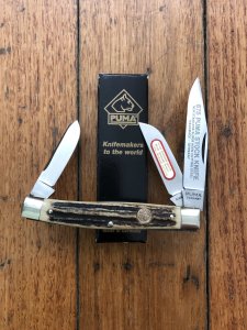 Puma Knife: Puma rare vintage 1974 'STOCK' 3 blade Fold back Knife with ...