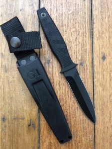 FALLKNIVEN G1 Double Edged Tactical Boot Knife in Zytel Plastic Sheath