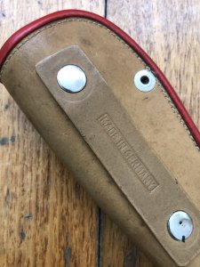 Puma Knife Sheath: Puma Rare 1970's era Tan Leather Sea Hunter Knife Sheath