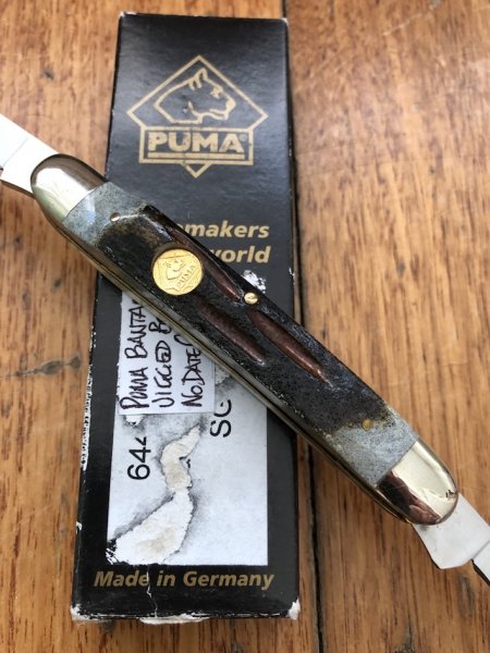 Puma Knife: Puma Bantam Folding Knife with Bone Handle Circa late 90's